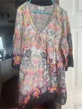 NATURAL LIFE | Dresses | Natural Life Multicolor Floral Paisley Tunic ...